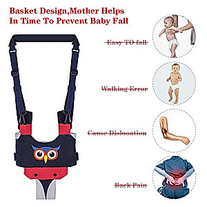 IULONEE Baby Walker, Handheld Kids Toddler Walking Harness Helper Assistant Protective Belt Child Activity Walker Adjustable Standing Up Walking Learning Helper for Toddler 7-24 Month (Blue)