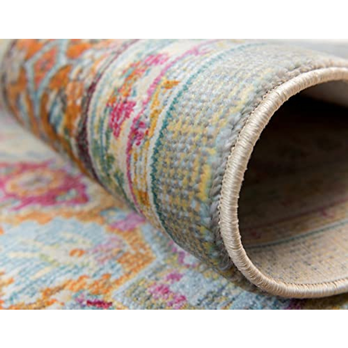 Unique Loom Baracoa Collection Area Rug - Marta (10' x 13' 1" Rectangle, Multi/ Burgundy)