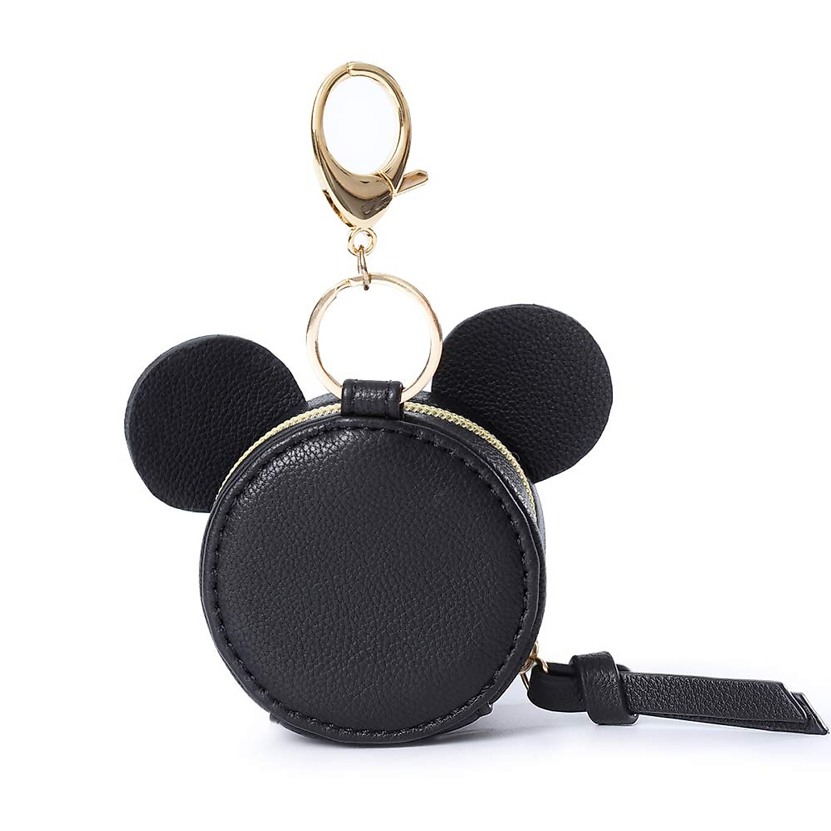 miss fong Pacifier Holder Case with Clip, Pacifier Pouch Cover, Pacifier Charm Pod with Clasp Attach to The Strollers & Diaper Bags, Hold 2 Pacifier or Nipple Shield(Bow Black)