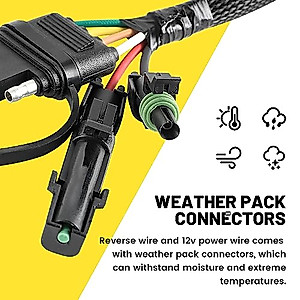 Oyviny 529004 Blade Quick Connect Harness for Installing Blade LED Tailgate Light Bar, Sync Rear Light Bar with Brake and Reverse Lights Uscar 7 Pin to 4 Way Flat Trailer Harness