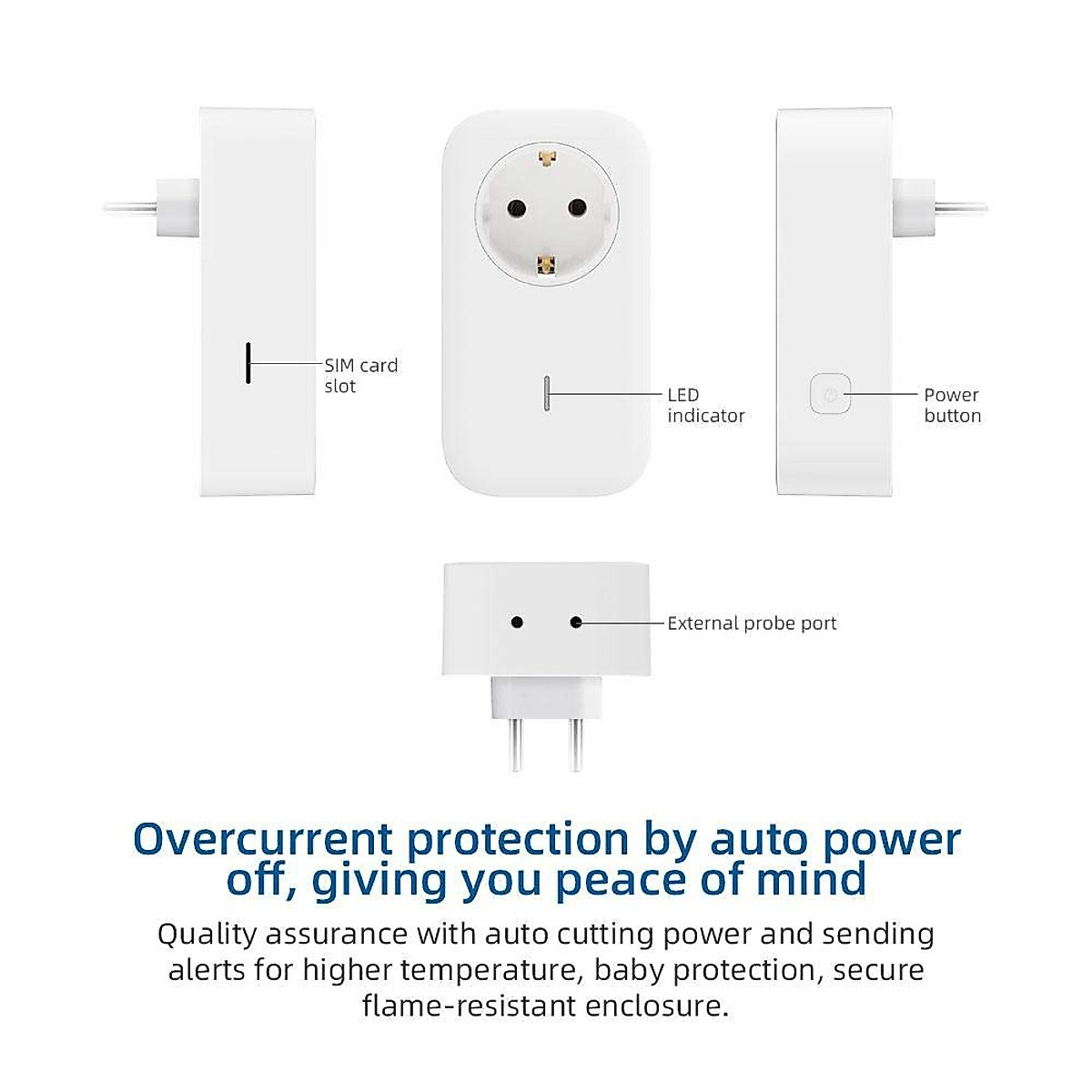 UBiBot Smart Plug WiFi Remote Control Outlet Alexa & IFTTT, Energy Monitoring and Timer Function, No HUB Required, Delayed Switch Supports External Temperature Probe (SP1 WiFi & SIM)
