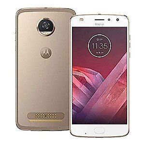 Motorola Moto Z2 Play (64GB, 4GB RAM) XT1710-06 GSM Factory Unlocked US & Global 4G LTE Bands - International Model - Gold
