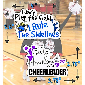 Cheer Stickers - Perfect Cheer Gifts for Cheerleaders - Waterproof, Durable 100% Vinyl - Anywhere You Need Cheer Stickers for Water Bottles, Laptop, Car Decal, Party Giveaways