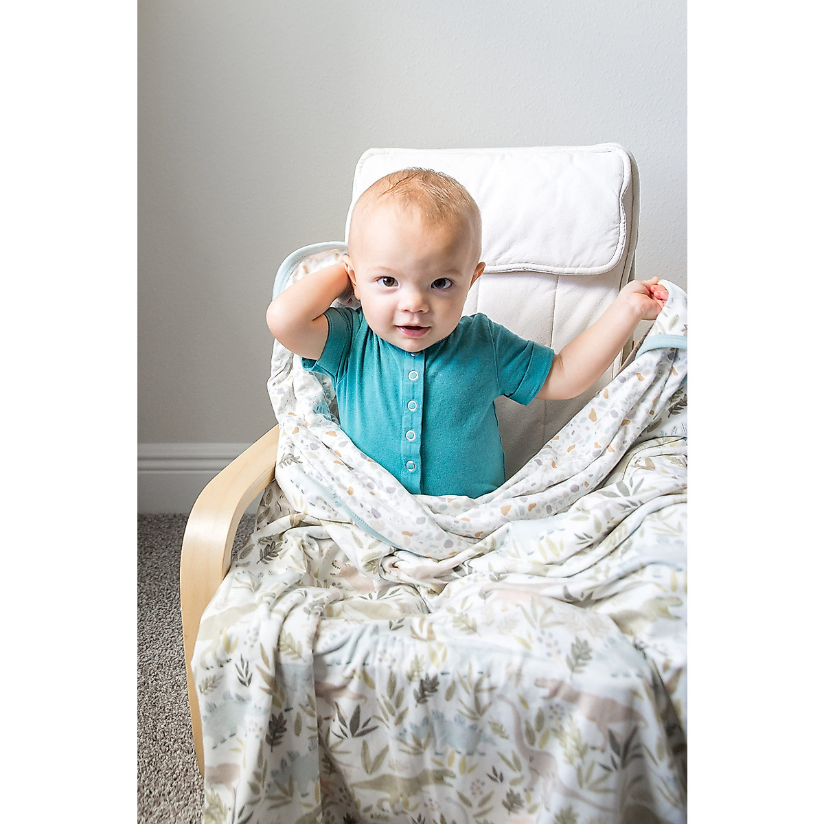 Copper Pearl Three-Layer Baby Blanket: Soft Baby Quilts for Boys and Girls | Breathable, Cozy, Toddler Blanket | Baby Quilt for Newborns | 46x46 Premium Polyester/Rayon | Rex