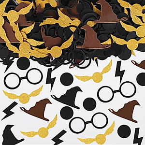 FOPINOA 210PCS Wizard Table Confetti, Wizard Party Confetti Harry Potter Confetti Glitter Wizard Baby Shower Confetti for Wizard Themed Party Supplies Favors