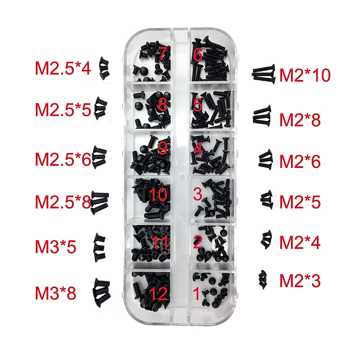 Laptop Screw Computer Screw Set M2 M2.5 M3 Replacement Screw Kit 240 Pcs