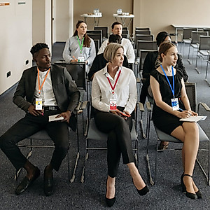 ID Badge Holder with Lanyard,20 Sets Clear Waterproof Id Card Holder with Colorful Cruise Lanyards for Id Badges Cards