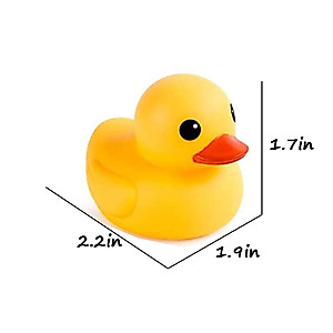 UMBWORLD Preschool Bath Toys Rubber Floating Squeaky Baby Wash Shower Toy for Toddlers Kids Party Decoration 12 Pcs (Yellow Duck)