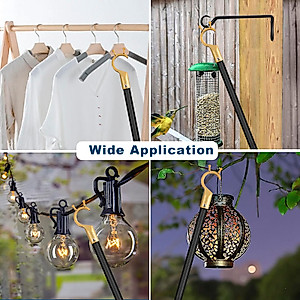 Greeily High Reach Garment Hook, 31" to 61" Clothing Hook Pole for Hanging Clothes Closet Bird Feeder Flowerpot Plants and Christmas Light Adjustment Extra Long with Sponge Handle (Yellow Head)