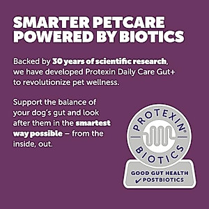 Protexin Daily Care Gut+ Calming, 60 postbiotic Dog Supplement Chews – Trout and Kale Flavored