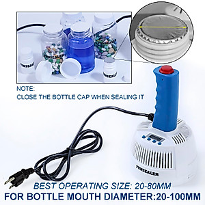 FUNSEALER Induction Heat Sealer Bottle Cap Sealing Machine For Plastic Glass Bottle Cap (110&220 Dual Voltage)