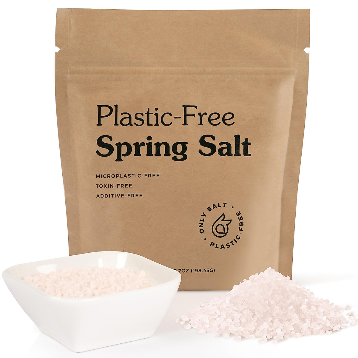 Spring Salt - Organic - Microplastic Free Sea Salt - Coarse - 7oz Pouch