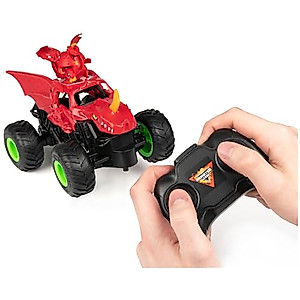 Monster Jam, Bakugan Dragonoid Remote-Control Monster Truck, Kids Toys for Boys and Girls Aged 4 and Up, 1:24 Scale