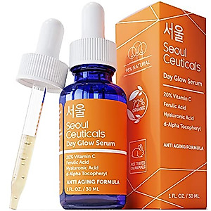 SeoulCeuticals Korean Skin Care Korean Beauty - 20% Vitamin C Hyaluronic Acid Serum + CE Ferulic Acid Provides Potent Anti Aging, Anti Wrinkle Korean Beauty 1oz