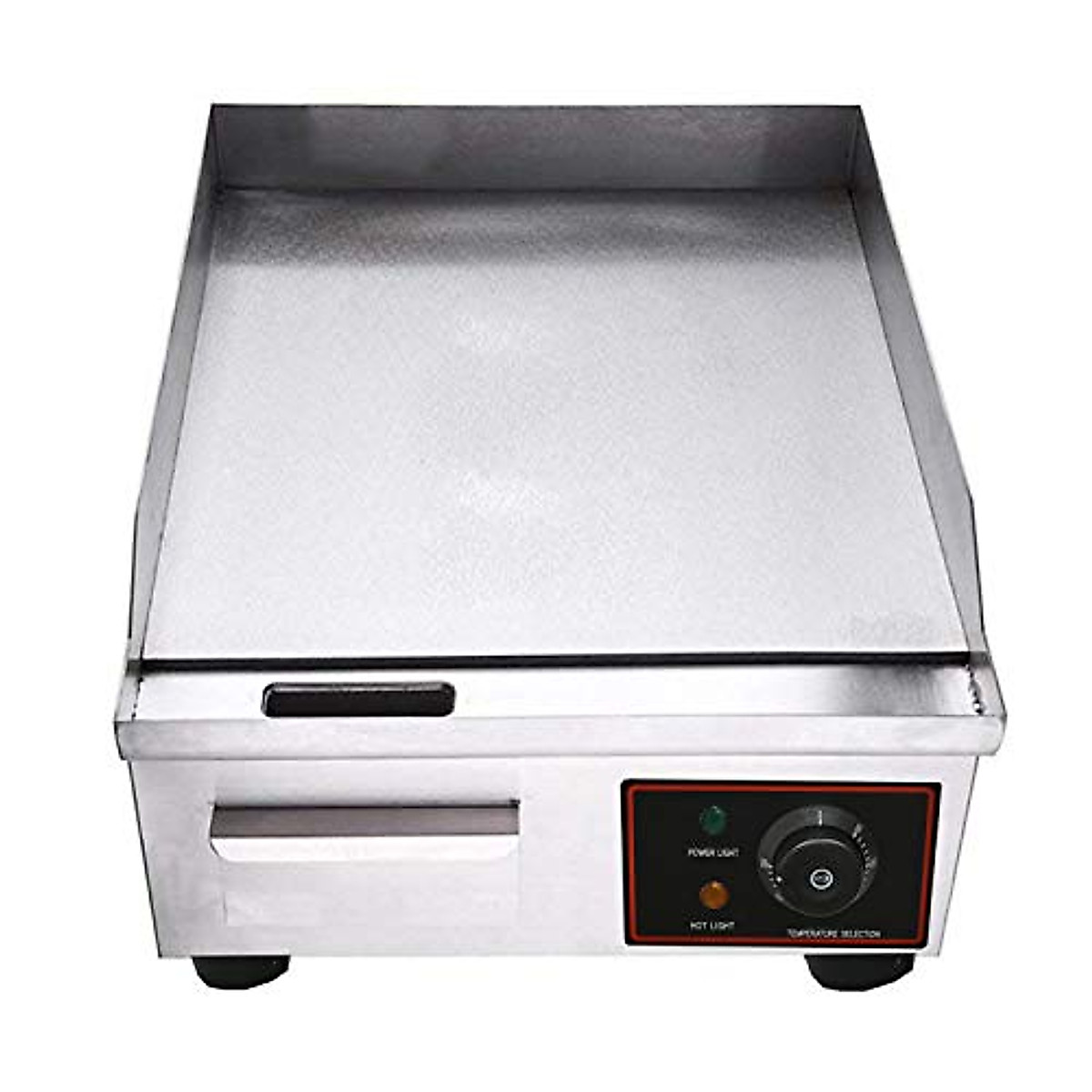 Proshopping 1500W 14" Commercial Electric Countertop Griddle Grill, Stainless Steel Restaurant Grill, Tabletop Flat Grill, with Adjustable Temperture Control, 110V