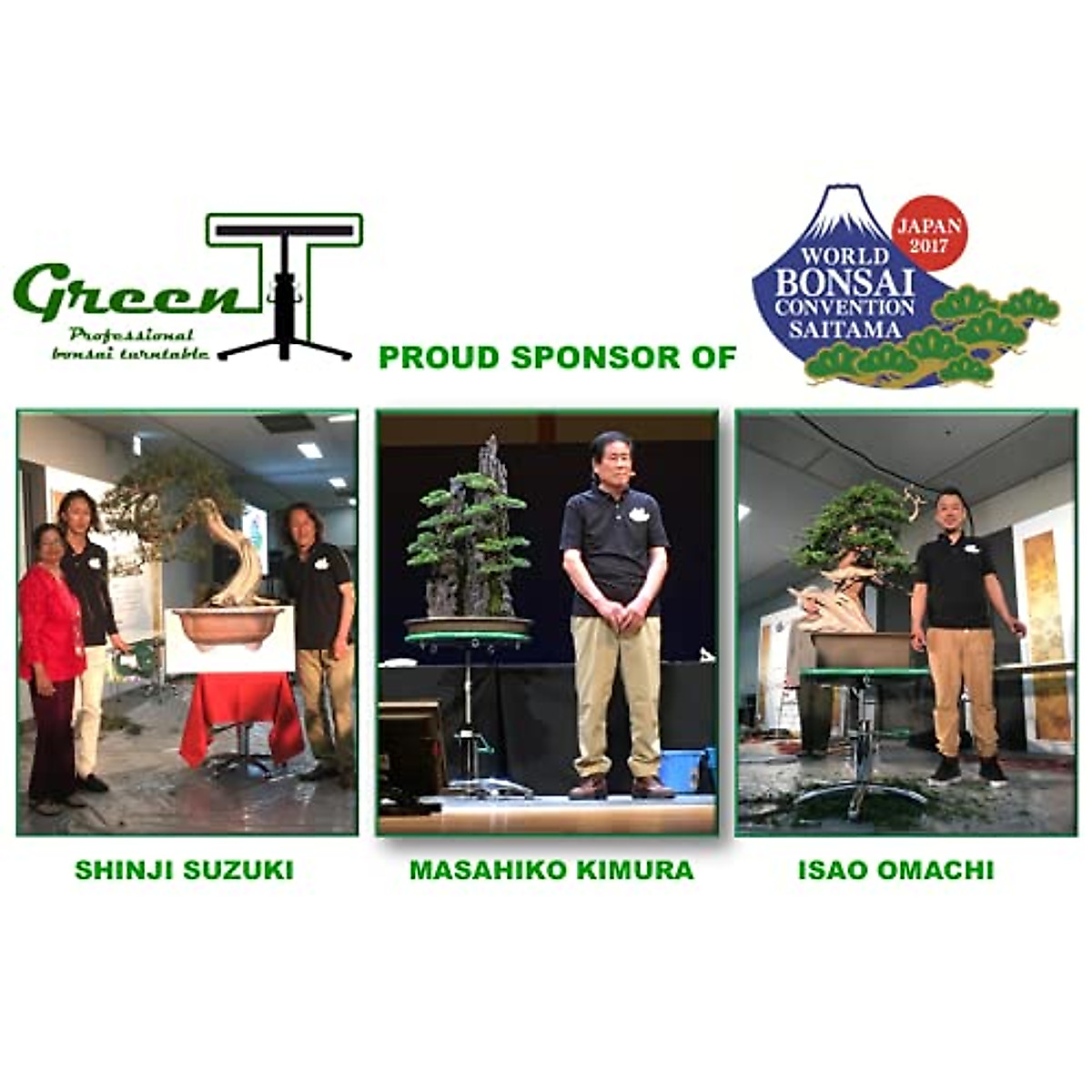 Pollice Verde Green T Plus - Professional Bonsai Turntable - Square