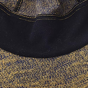 AONIJIE Merino Wool Knit Short Brim Knitted Hat for Men Women, Warm Beanie Visor for Fall Winter Daily Headwear Protect Ear (B:Yellow)