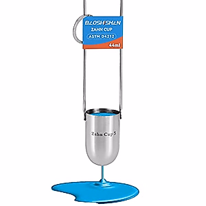 BAOSHISHAN NO.5 Zahn Cup Viscosity Cup #5 Dip Type 44ml Stainless Steel Viscometer Flow Cup for Paint Finishes Oil