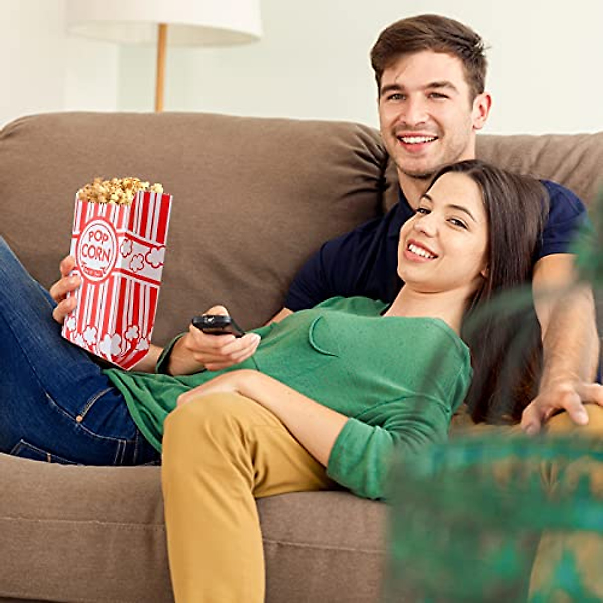 500 Pieces Paper Popcorn Bags, 1 oz Popcorn Bags Individual Servings for Popcorn Machine Party, Pop Corn Bag Bulk