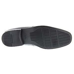 Clarks mens Tilden Free Loafer, Black Leather, 9 US