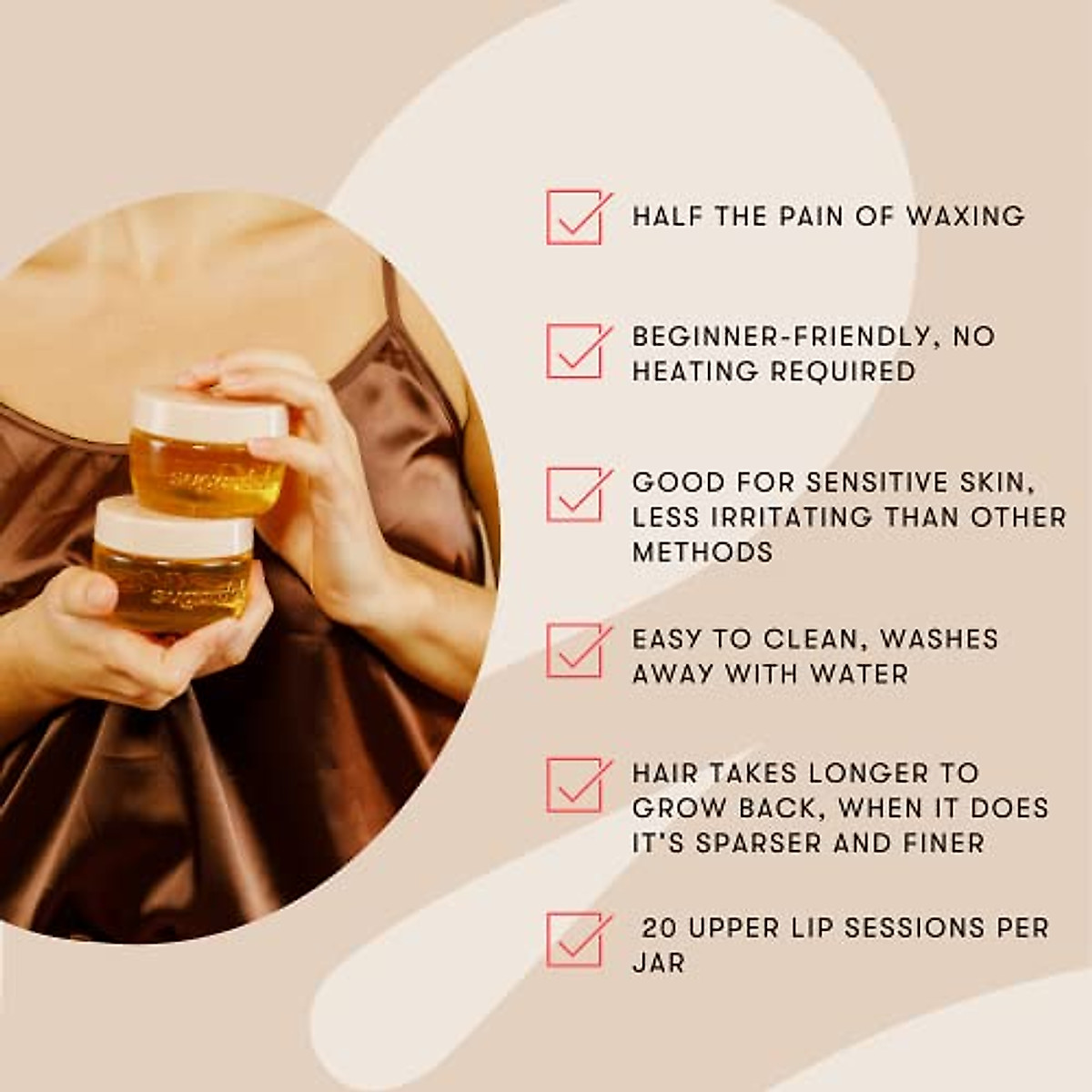 Sugardoh Sugar Wax Kit, TikTok Made Me Buy It, Sugaring Hair Removal with Medium Sugaring Paste At Home Hair Remover For Women & Men Facial, Arms, Legs,& Body Hair