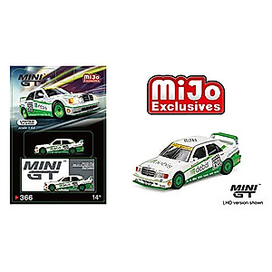 True Scale Miniatures Model Car Compatible with Mercedes-Benz 190E 2.5 16 Evolution II 1991 DTM Zakspeed #20 1/64 Diecast Model Car MGT00366