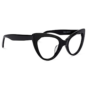 Zeelool Women's Stylish Cat Eye Glasses Frame with Clear Lens Claudette ZOA01968-01 Black