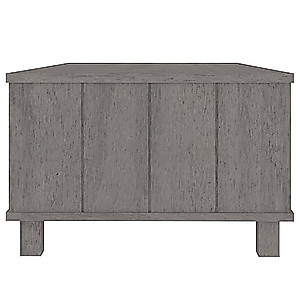 QJBSAVVA Coffee Table HAMAR Light Gray 39.4"x21.7"x13.8" Solid Wood Pine,Living Room Furniture Side Tables Narrow Bedside Tables Suitable for Meeting Rooms, Reception Rooms, Offices