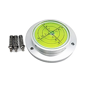 Tower Crane Machine Tool Travel Trailer Camper Rv Leveling Large Scope Bubble Level Round Blocks Gauge Stick On (Diameter 100mm 3.9inch)