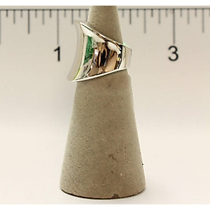 RS Covenant Women's Rhodium Plated Dress Ring Large Mirrored Finish 119 (7)