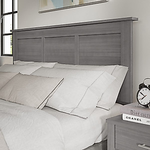 Bush Furniture Somerset Full/Queen Size Headboard in Platinum Gray