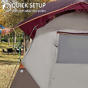 CAMEL CROWN Tents for Camping 4 Person Tent Waterproof Easy Setup Backpacking Tents with Floor Mats 3/4/5 Person Family Tent for Outdoor Hiking