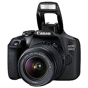 Canon Cameras EOS 2000D / Rebel T7 Digital SLR Camera Body w/Canon EF-S 18-55mm f/3.5-5.6 Lens 3 Lens DSLR Kit Bundled with Complete Accessory Bundle + 64GB + Flash + Case & More - International Model