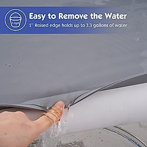 Under Sink Mat for Kitchen Waterproof, 34" x 22" Under The Sink Mat for 36'' Cabinet, FAKILO Upgraded 1 Inch Lip Flexible Thick Silicone Sink Mat Hold Up to 3.3 Gallons Liquid (Grey)