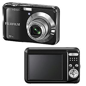 Fujifilm FinePix AX300 14 MP Digital Camera with Fujinon 5x Wide Angle Optical Zoom Lens (Black) (OLD MODEL)