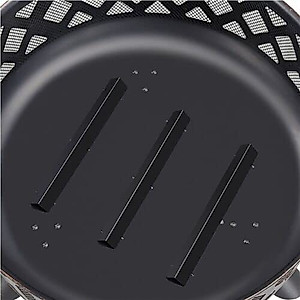 Fire Pit, 36 Inch Fire Pits for Outside Large Bonfire Wood-Burning Patio & Backyard Fire Pits Round Firepit for Camping Patio Backyard Garden Camping Beach NJDT