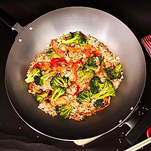 JOYCE CHEN Professional Series 14-Inch Carbon Steel Wok with Phenolic Handles