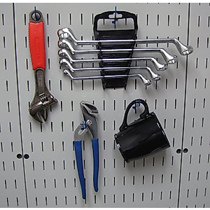 Wall Control KT-100-B BU Slotted Storage Panel Basic Hook Assortment Pegboard and Slotted Tool Board - Blue
