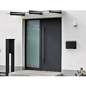 Movo Home Mailbox Casey Large Mailbox, Mailbox for Outside, Matte Black