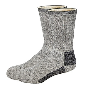 Different Touch 60 Pairs Men Wholesale Bulk Lots Wool Thermal Winter Socks, Warm Cold Resistant (Grey)