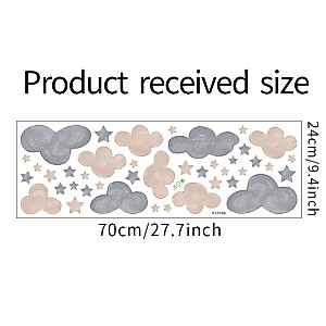 Clouds Wall Stickers, Cute Clouds Wall Decals for Little Girls Bedroom Nursery Kids Room Classroom Daycare and Party Decoration