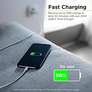 PureGear USB C to Lightning Cable (3 ft, White), MFi Certified Cable for iPhone 14 Pro Max/14/13 Pro Max/13/12 Pro Max/12/11 Pro Max/11/X/XS/SE/AirPods Pro, Supports Power Delivery Fast Charging Cord