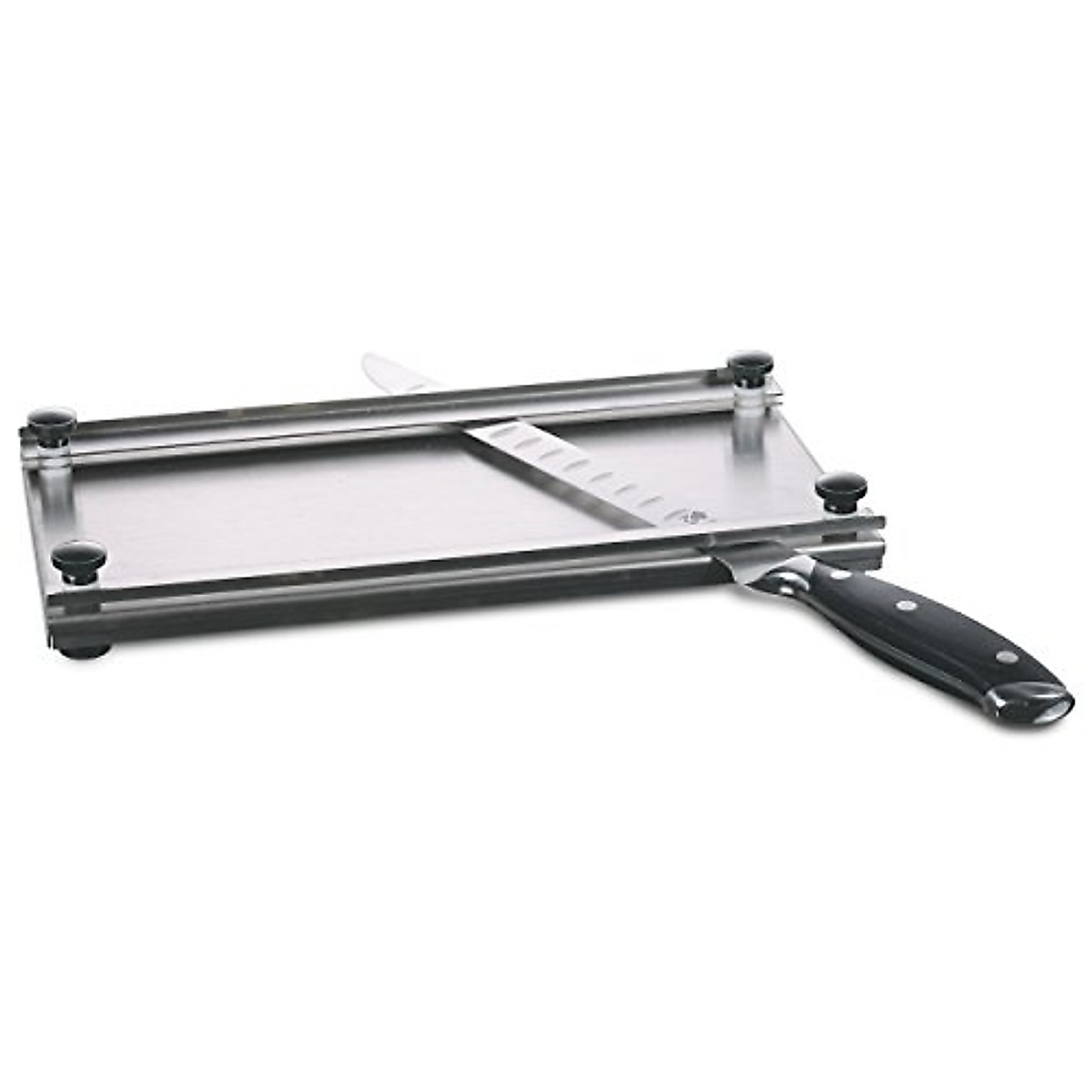 Ultimate Stainless Steel Beef Jerky Maker Slicer Cutting Board With Beginners Guide on How To Dry Cure Preserve Beef, Venison, and Other Meat - Book included - With 10-In Professional Slicing Knife