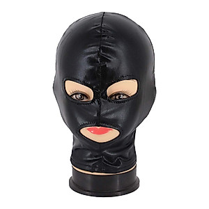 Vimoisa Metallic Cycling Face Neck Mask Hat Ultra Balaclava Hood(Black)