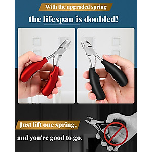 Tisojpod 5Pcs Toenail Clippers Set for Ingrown Toenail & Thick Toenails,Nail Clippers Set for Seniors Men Women,Ingrown Toenail Clippers,Professional Heavy Duty Toenail Clippers for Thick Toenails