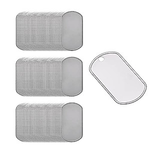Stainless Steel Military Dog Tag Rolled Edge Blank 100pcs