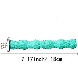 Litewoo 3 PCS Bird Perch Stand Set Wooden Grinding Paw Trim Beak Nail Coarse Sand Bird Stick Cage Accessories for Birds Parakeet Budgie Cockatiel Cockatoo