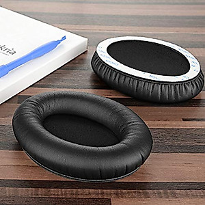 Geekria QuickFit Replacement Ear Pads for Audio-Technica ATH-ANC7, ANC9 Headphones Ear Cushions, Headset Earpads, Ear Cups Cover Repair Parts (Black)