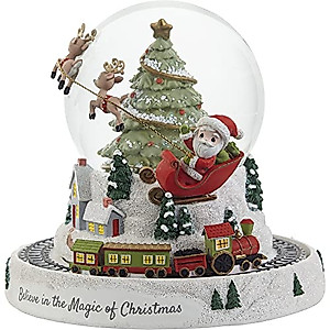 Precious Moments 221106 Believe in The Magic of Christmas LED Musical Rotating Resin/Glass Snow Globe
