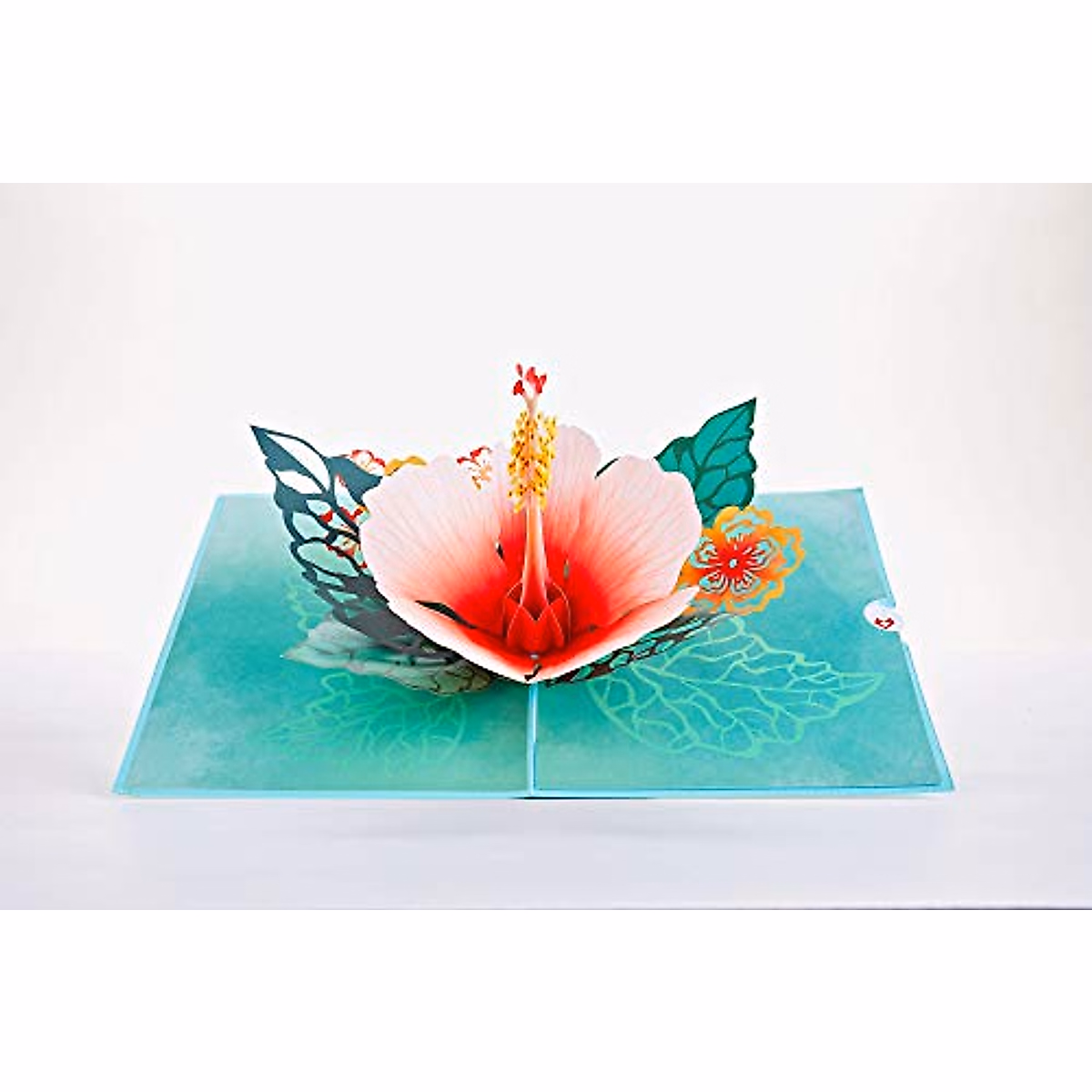 Lovepop Hibiscus Bloom Pop Up Card, 5x7-3D Greeting Card, Pop Up Paper Flower Card, Mother's Day Pop Up Card, Card for Mom, Wife or Friend, Pop Up Anniversary Card, Thinking of You